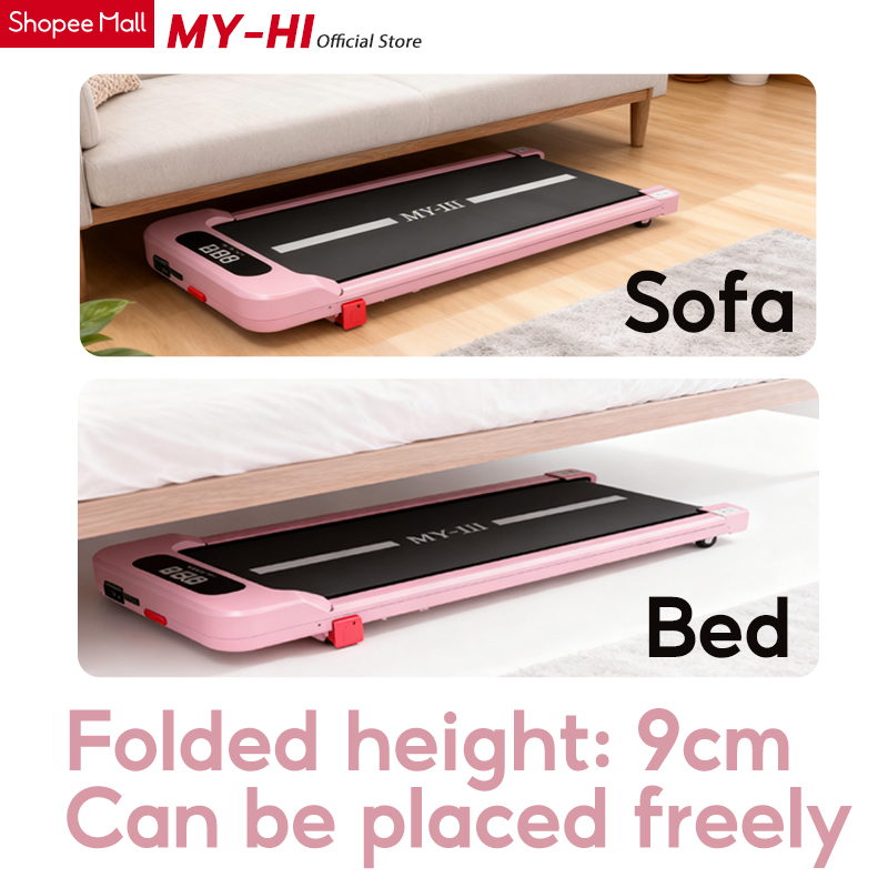 MY-HI Foldable Electric Multi-Function Treadmill Pink (10km/4.0HP ...