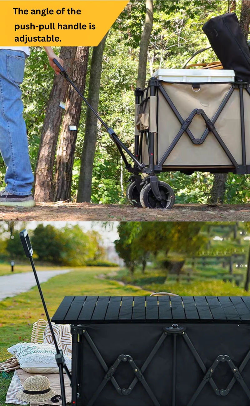 Wagon Trolley 500L Heavy Duty Wagon Trolley Camping Foldable Trolley ...