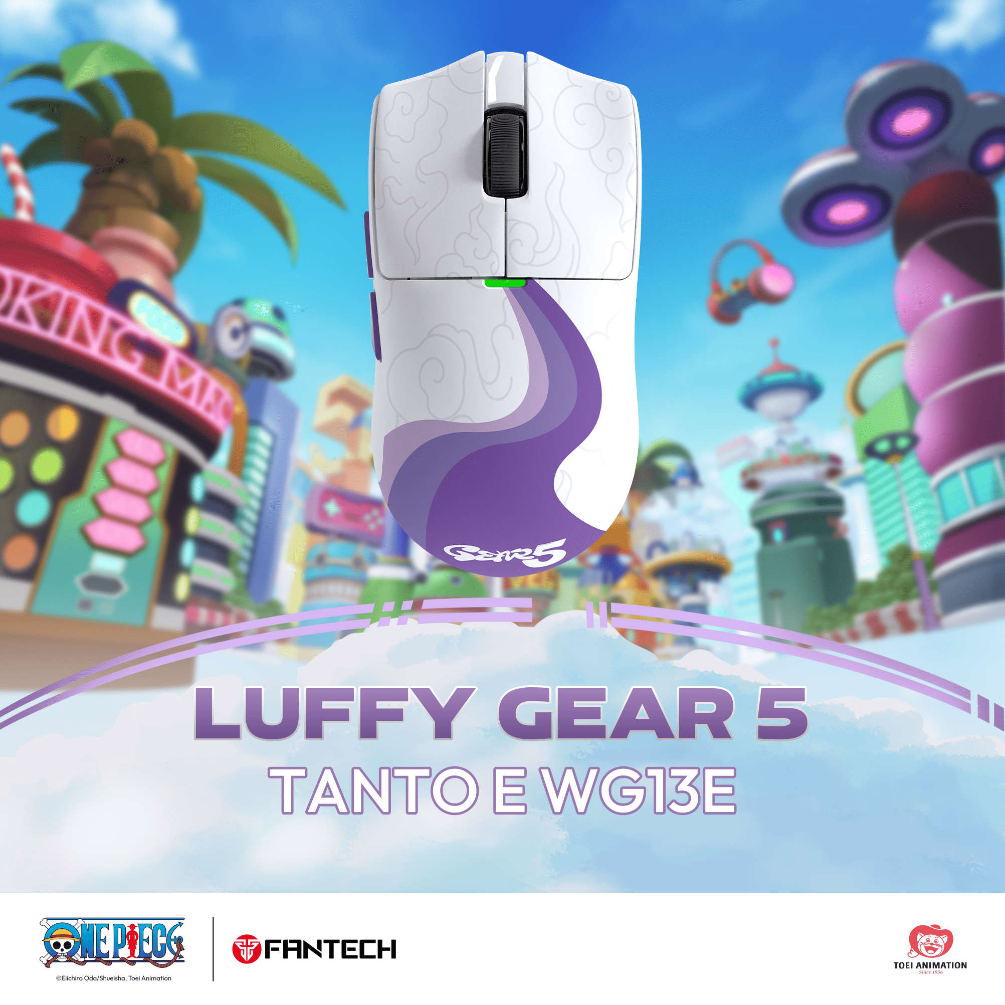 Fantech x One Piece - Luffy Gear 5 Tanto E WG13E Wireless Gaming Mouse ...