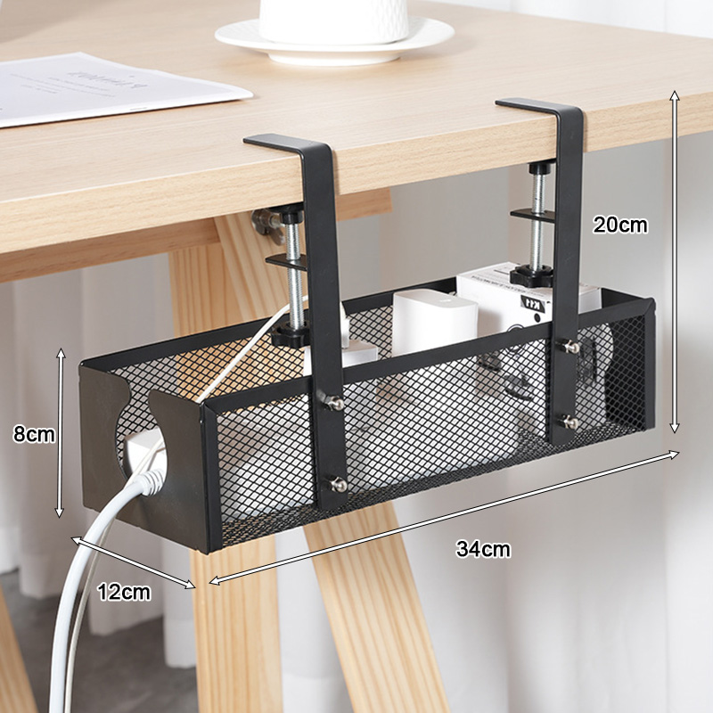 Under Desk Wire Organizers Home Office Table Storage Rack Desk Cable ...