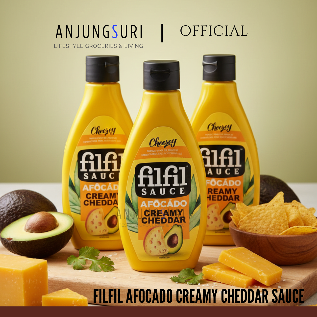 Filfil Sauce Afocado Creamy Cheddar Sauce - Gourmet Avocado Cheese Dip ...