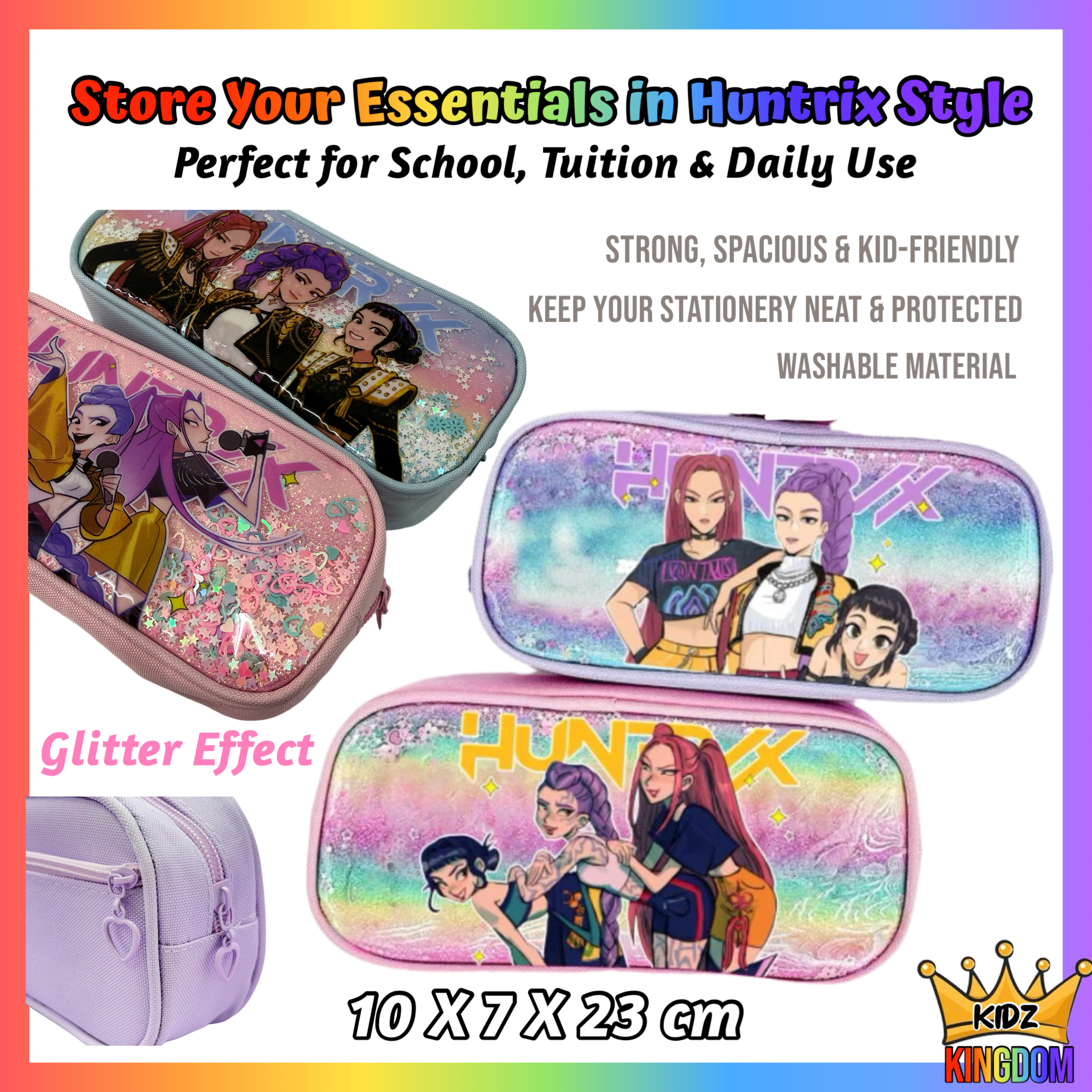 Huntrix Golden Stationary Stationery Notebook Botol Pensel Pencil Box ...