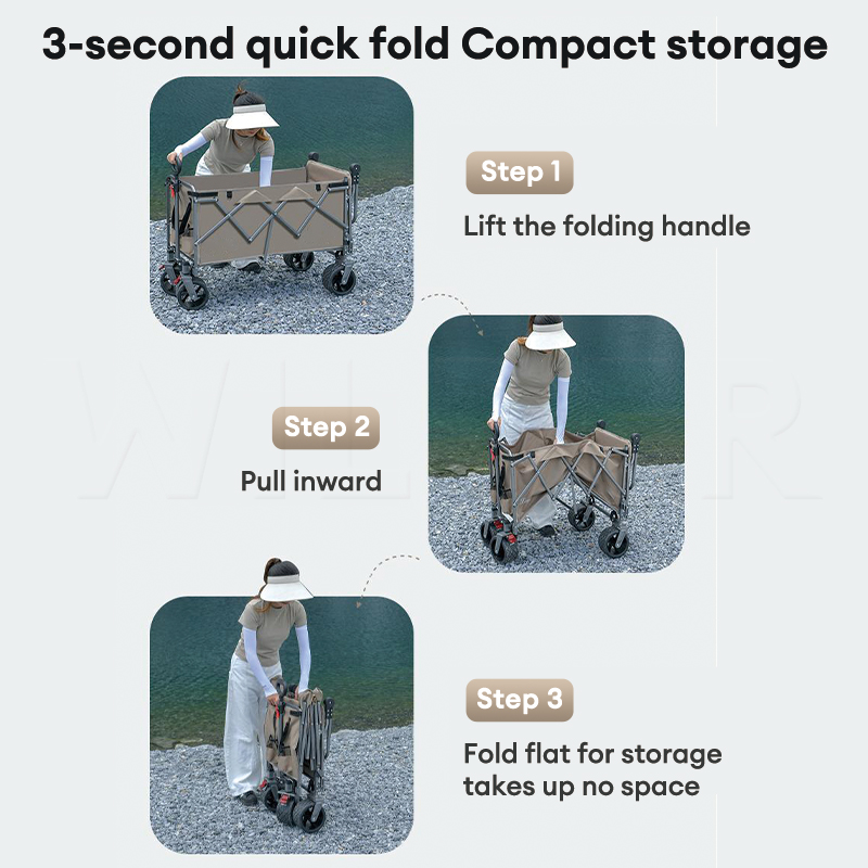 WTHB 400L Outdoor Wagon Trolley Troli Barang Shopping Cart Portable ...