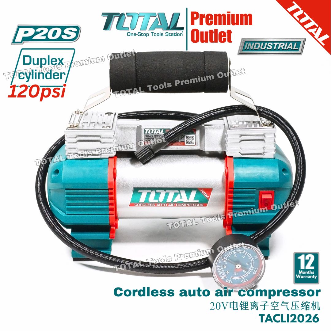 TOTAL Tools 20V series Cordless Handheld air pump compressor, Portable ...