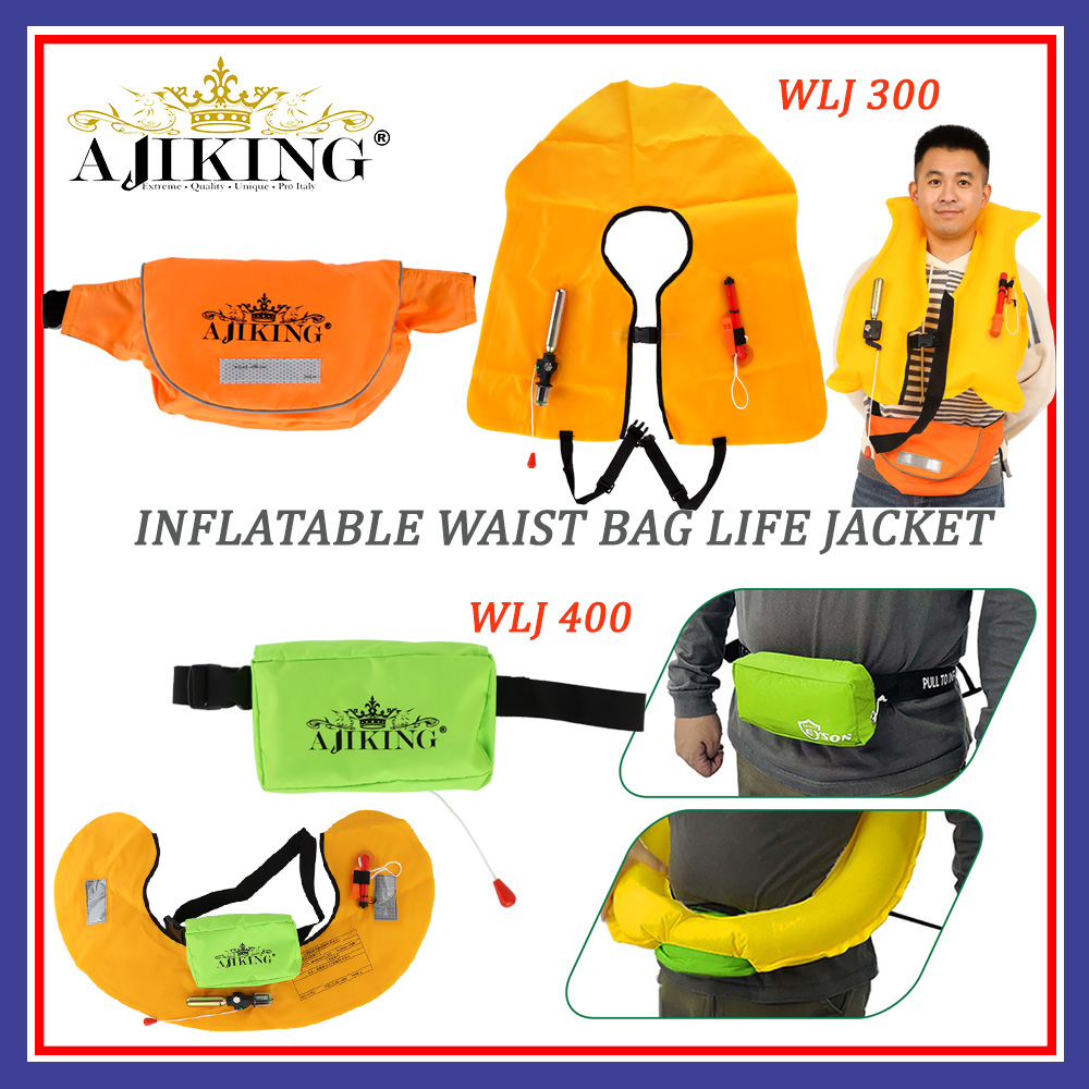 Ajiking Inflatable Waist Bag Life Jacket Reuseable Washable Jaket Bag ...