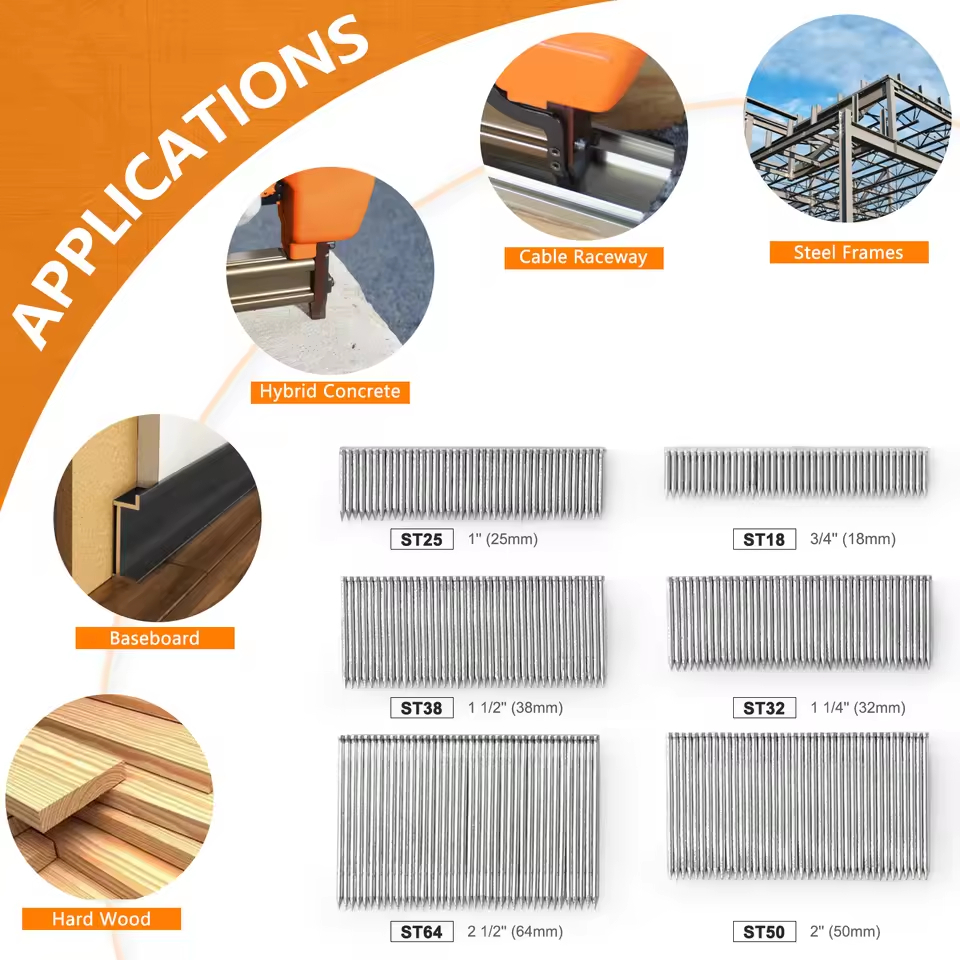 [BUY 1 FREE 1] Concrete Nails Air Nailer ST18 ST25 ST32 ST38 ST50 ST64 ...