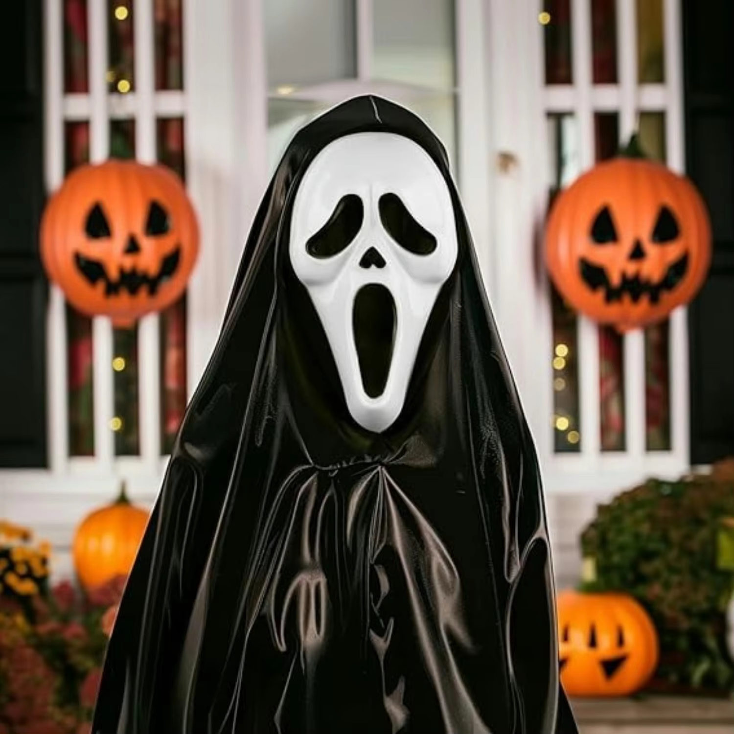 Halloween Hantu Ghost & Witch Mask - Long-Face Cosplay Party Costume ...