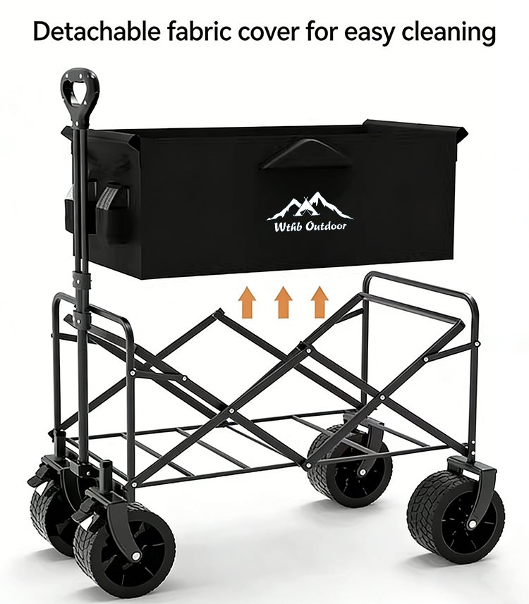 WTHB 300L Outdoor Wagon Trolley Camping Foldable Tool Truck Portable ...