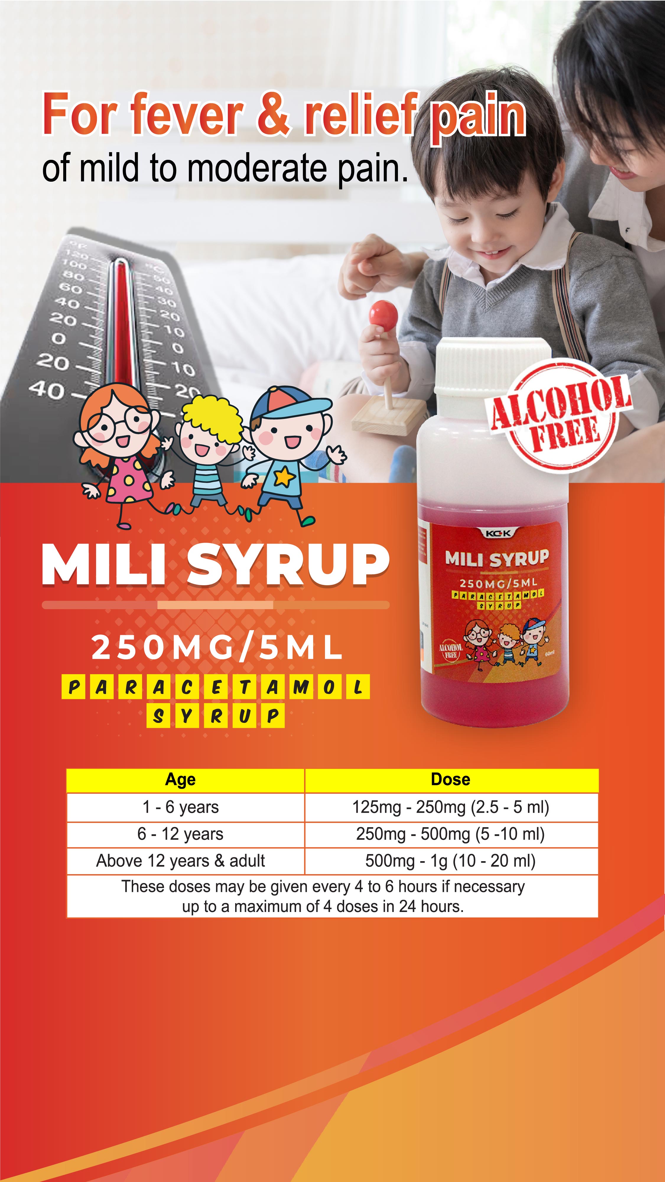 Mili Syrup (Paracetamol) 250mg/5ml 60ml | Shopee Malaysia