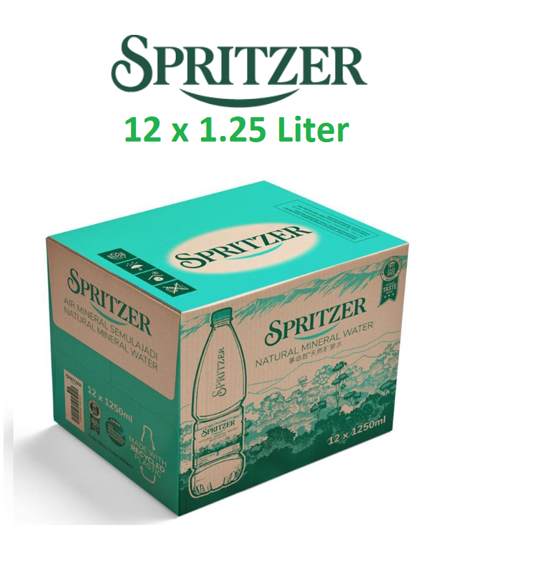 Spritzer Natural Mineral Water Bottle 12 x 1.25 Liter | Shopee Malaysia