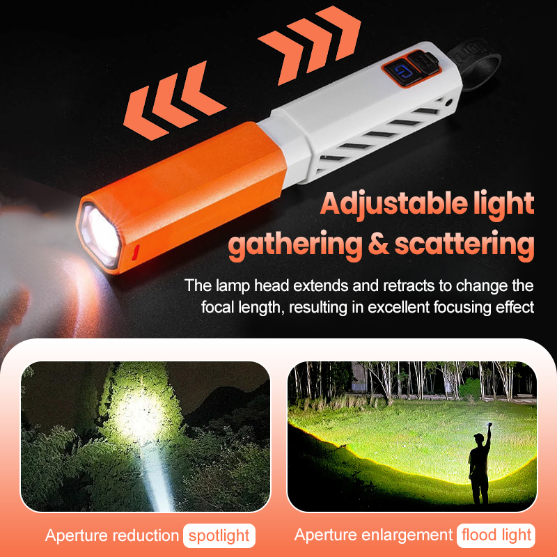 🔦Flashlight Zoomable Waterproof 5 Modes High-bright emergency light ...