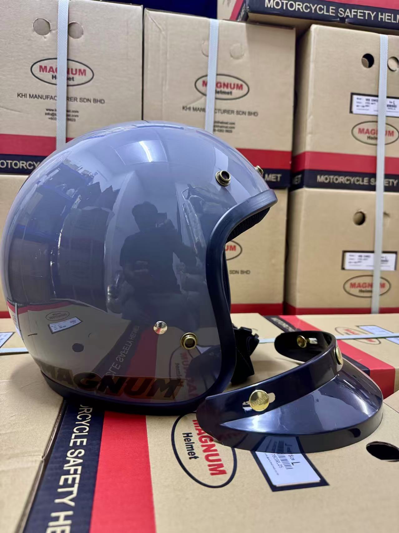 ORIGINAL Magnum Helmet M8 Open Face genuine| SIRIM Certified | Classic ...