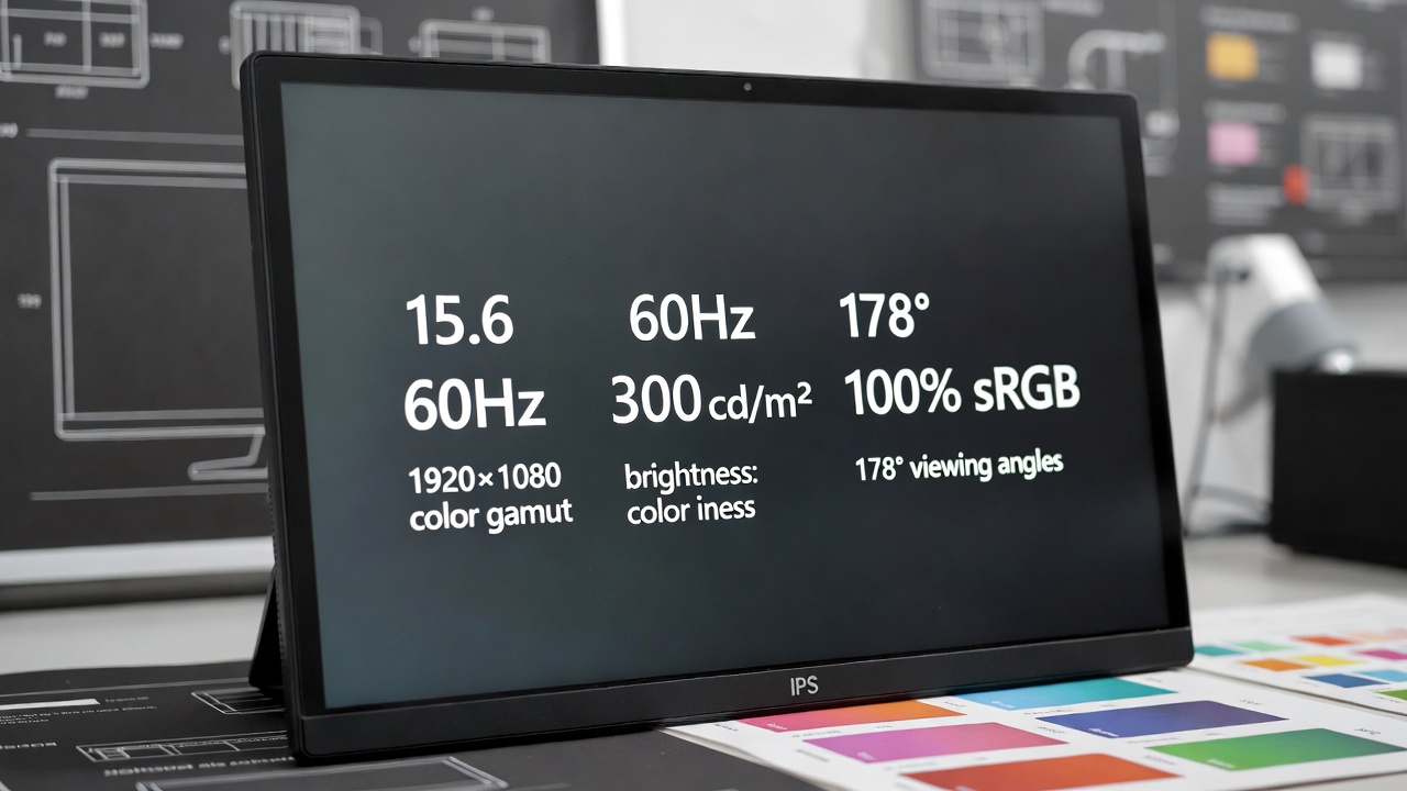 Arzopa E1 15.6" Dual-screen Portable Monitor - 1920 x 1080, IPS, 100% ...