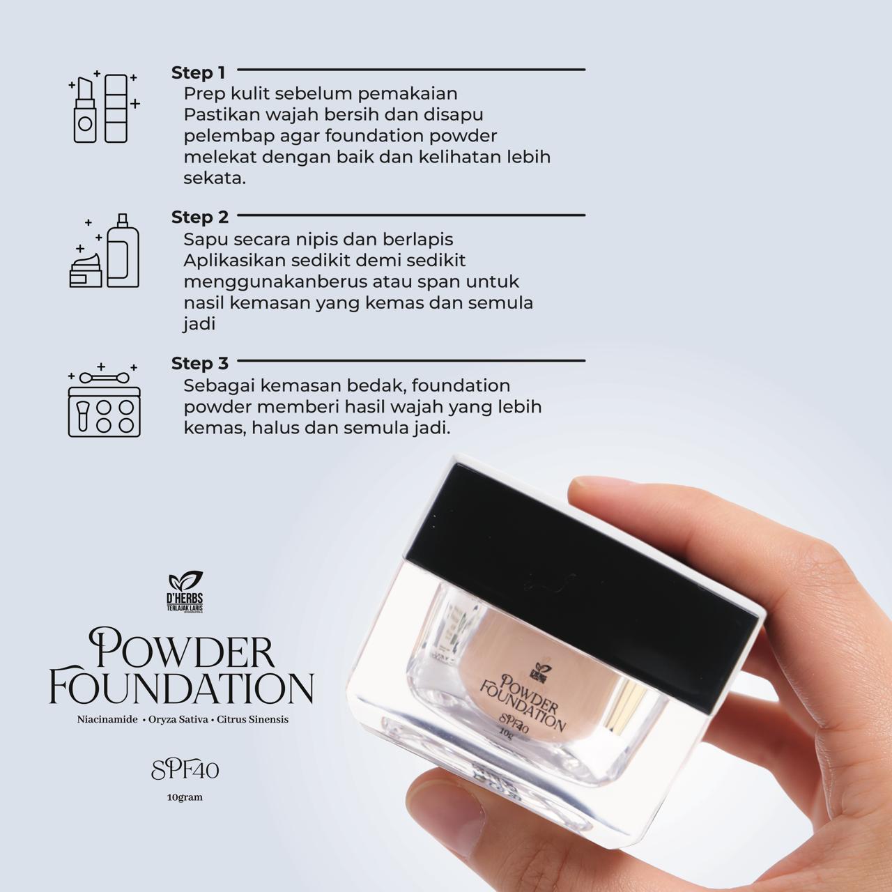 DHERBS BEST SKIN POWDER PLUS FOUNDATION NEW CASING | Shopee Malaysia