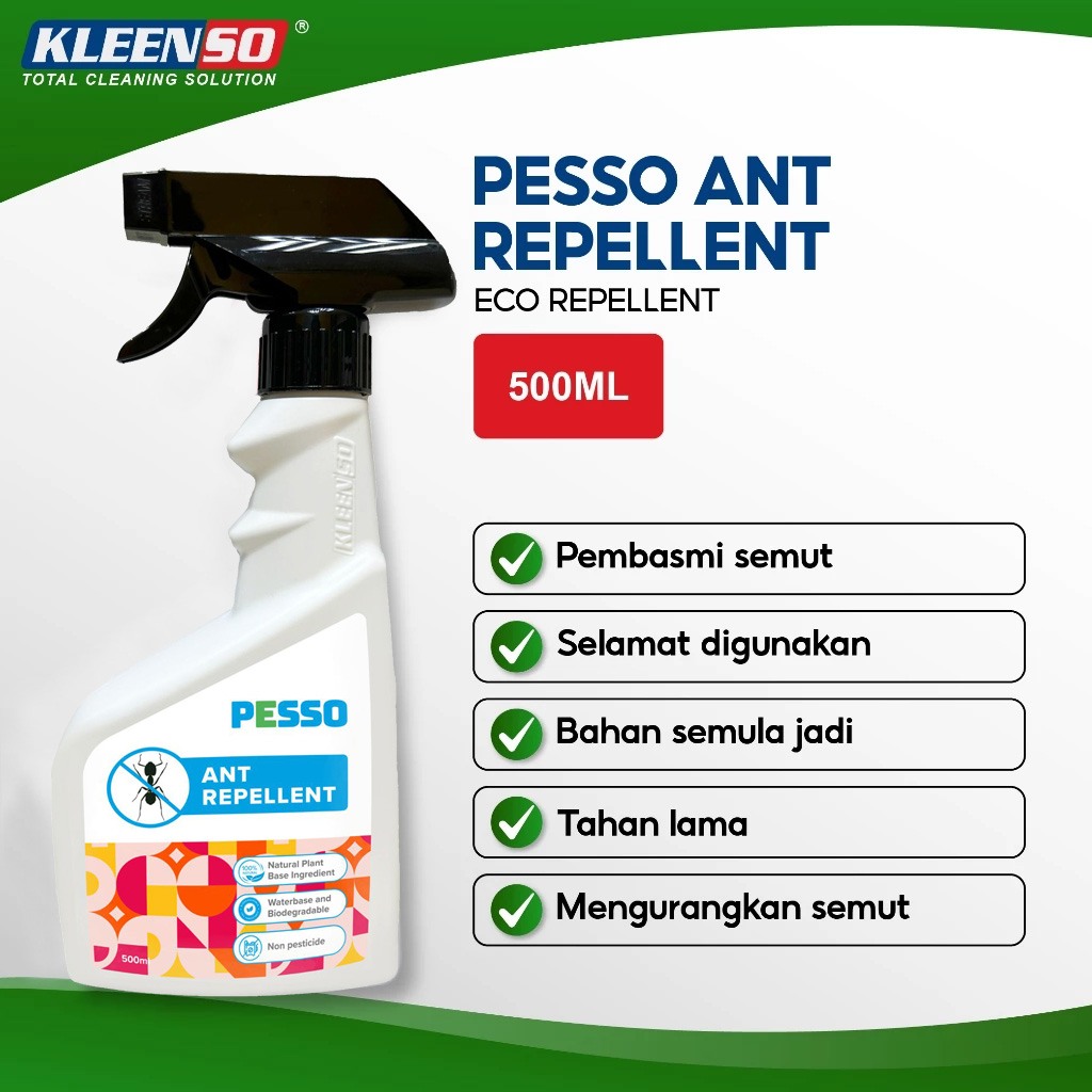 KLEENSO Pesso Eco Ant Repellent Spray (250ml/500ml) Sembur Penghalau ...