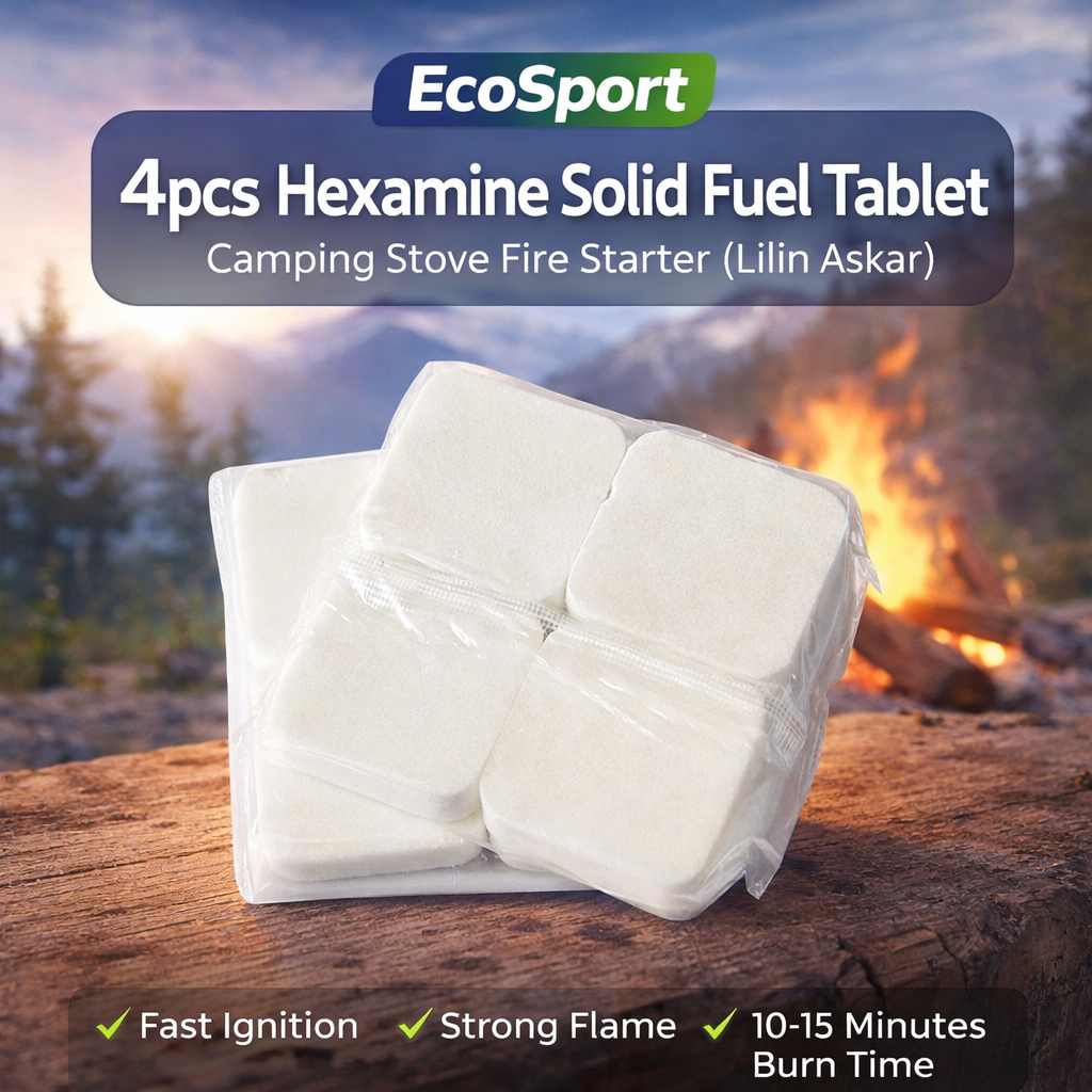 EcoSport 4pcs Hexamine Alcohol Fuel Tablet Lilin Askar Foldable Solid ...