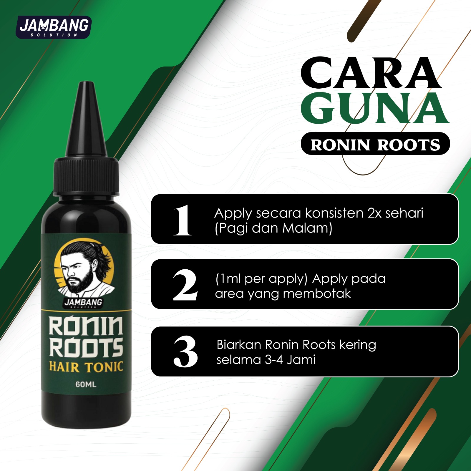 Ronin Roots Hair Tonic daripada Abang Karim Jambang Solution | Shopee ...