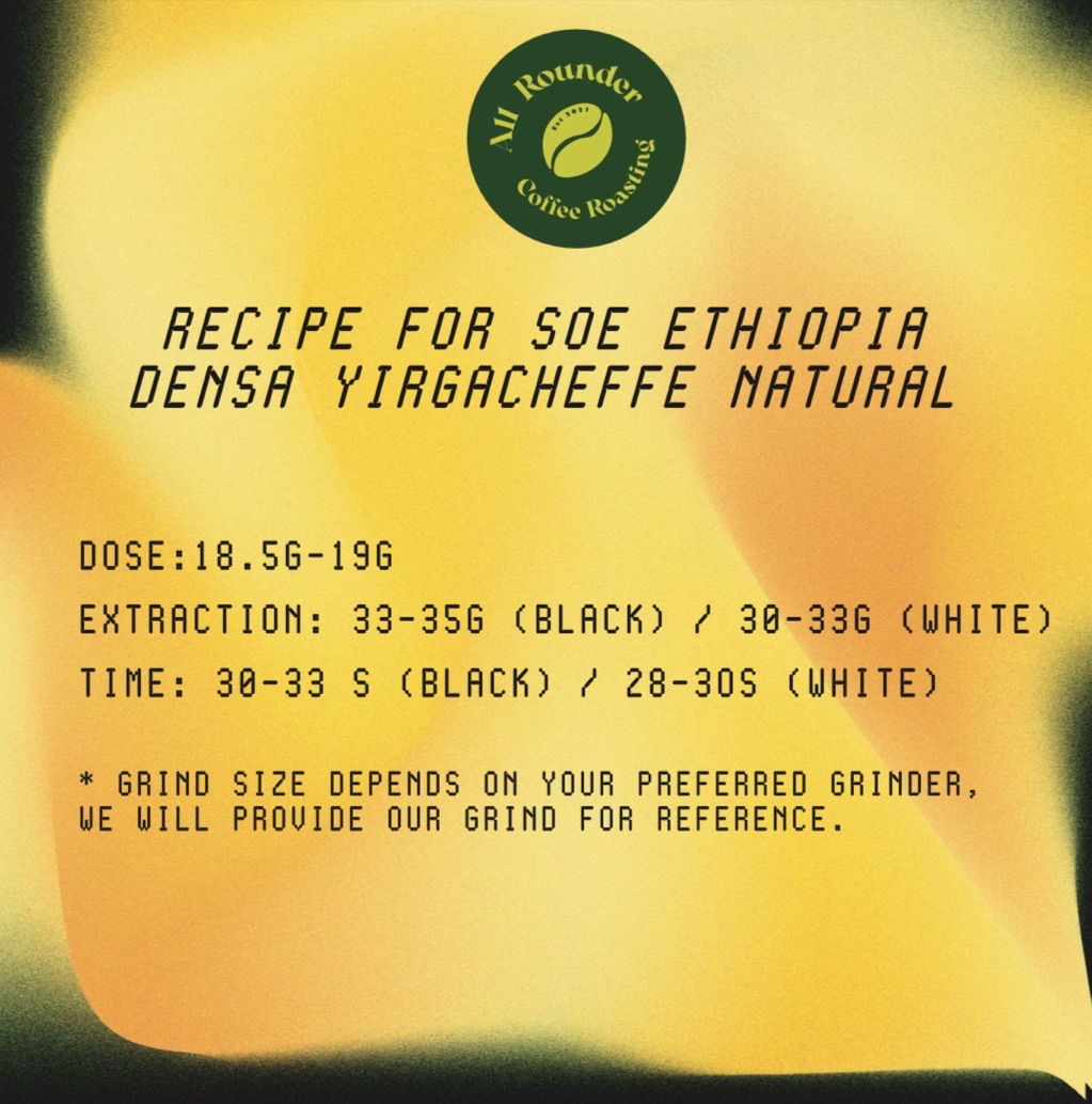 ARC ROASTING- SOE-ETHIOPIA DENSA YIRGACHEFFE NATURAL | Medium Roast (150/ 250gm x 2)- LONG BLACK ...