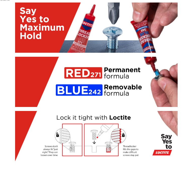 Loctite Threadlocker Blue 242 - Removable Thread Lock Glue 6ml | Shopee ...