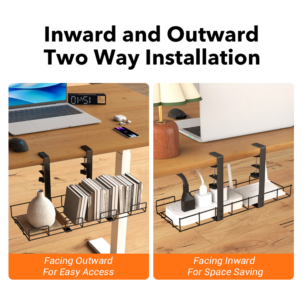 Under Desk Cable Management Rack No Punching Wire Row Storage Rack ...