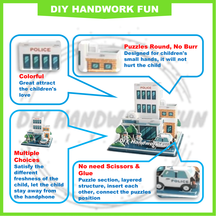 DIY 3D City Streetscape Buildings Big Puzzle Handmade Assembled ...