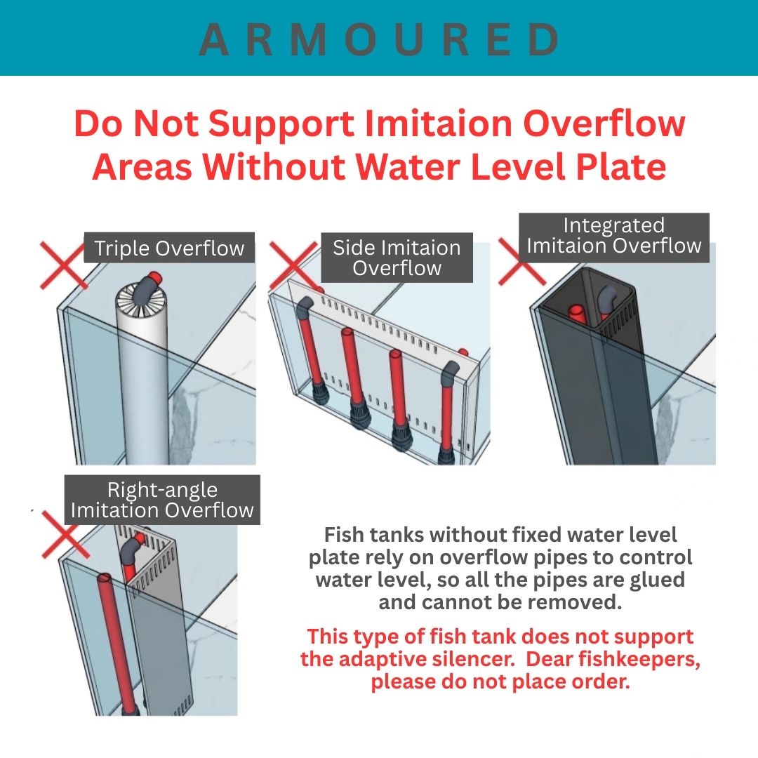 Aquarium Overflow Box Silencer Sound Absorber Reducer Spiral Flow ...