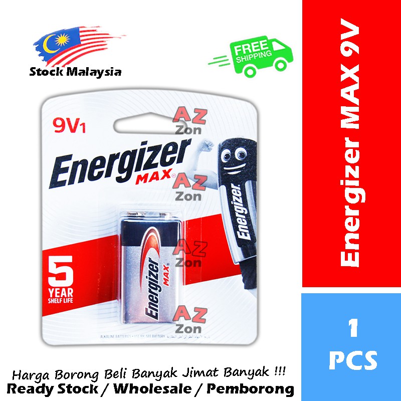 GENUINE Energizer Max 522 - 9V Battery | Shopee Malaysia