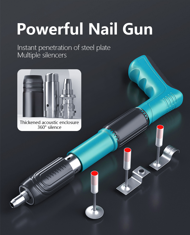 KUWO Nail Gun Original Heavy Duty Manual Steel Cordless Concrete Rivet ...