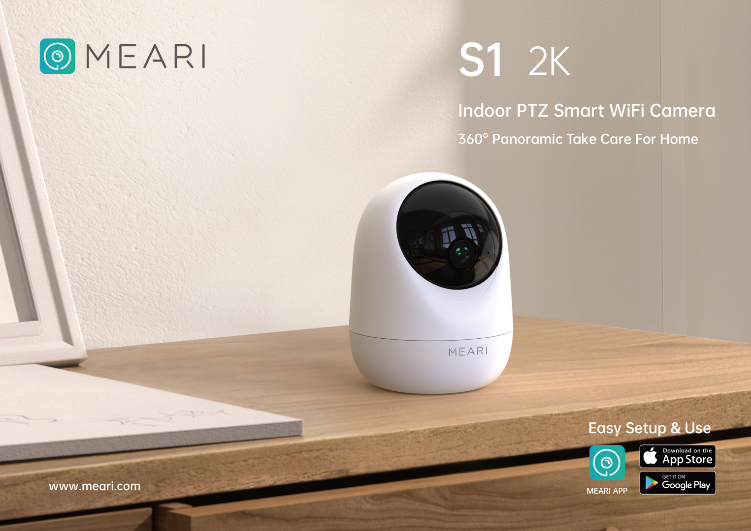 Meari S1 2K 3MP WiFi CCTV Camera | Home Smart Indoor Security Camera | Motion Detection | Night ...