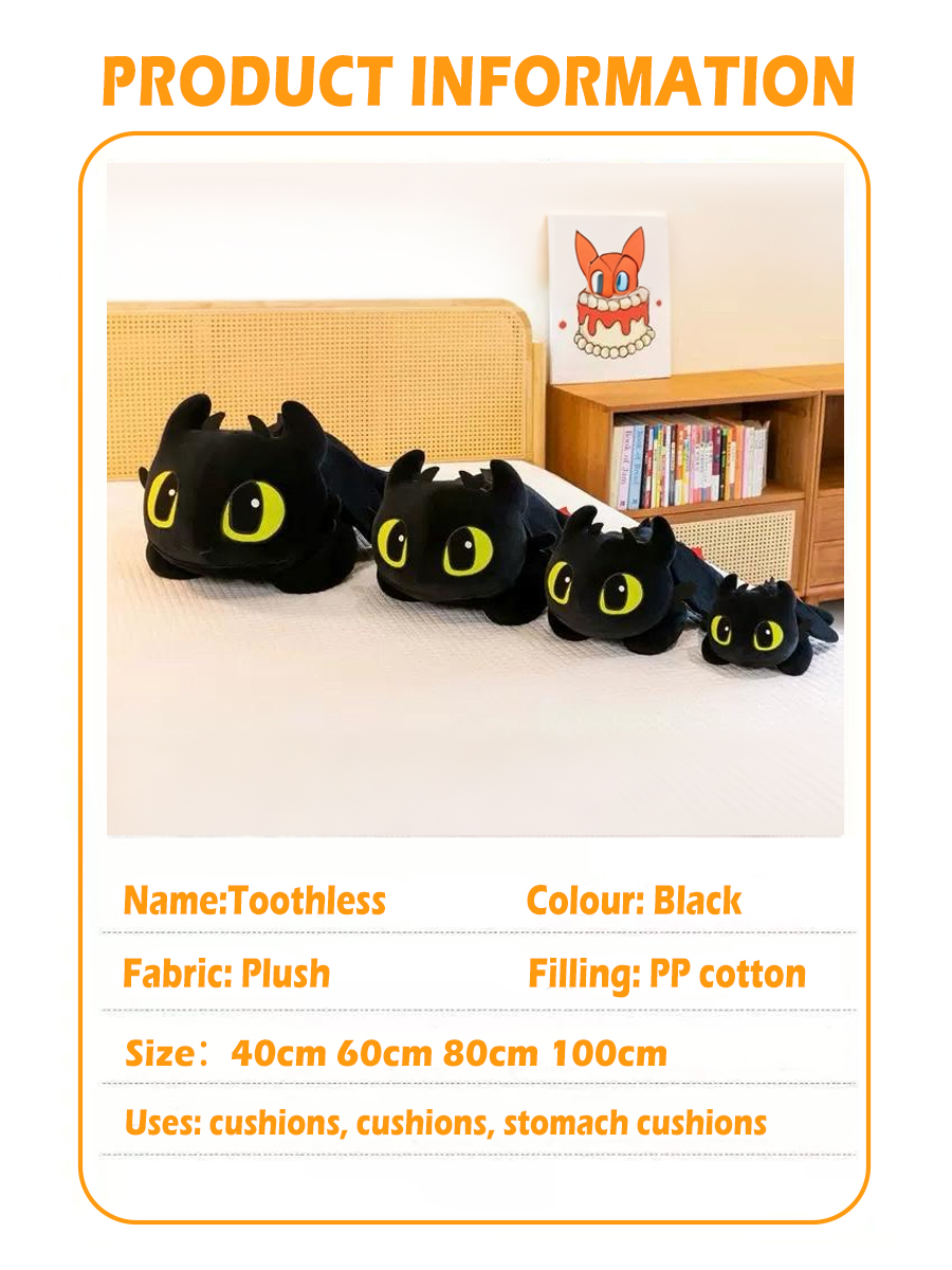 🔥Christmas gift🔥Cute Toothless Dragon Plush Toy Stuffed Animal Doll ...