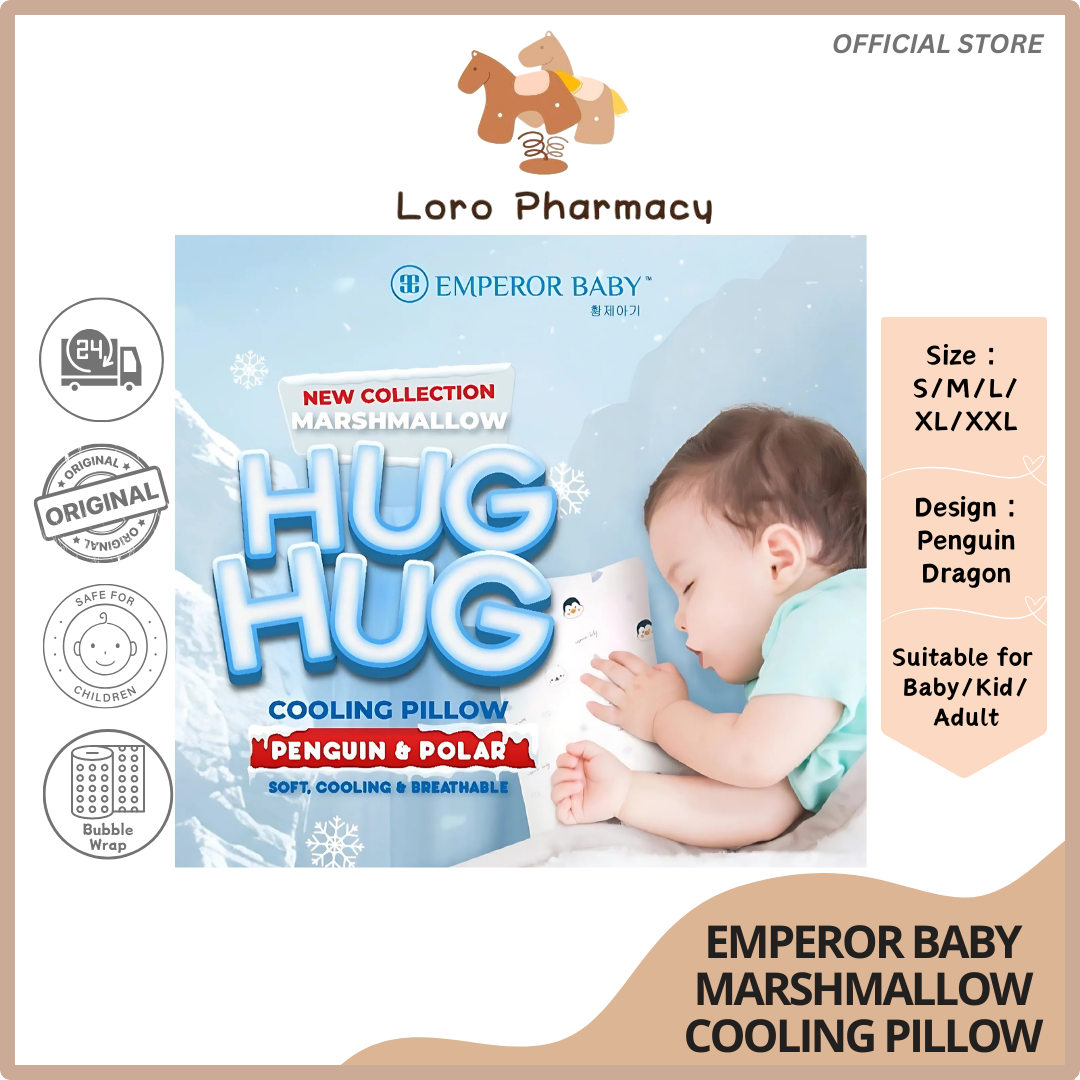 EMPEROR BABY Marshmallow Hug Hug Baby's & Kid's Cooling Pillow Size S/M ...