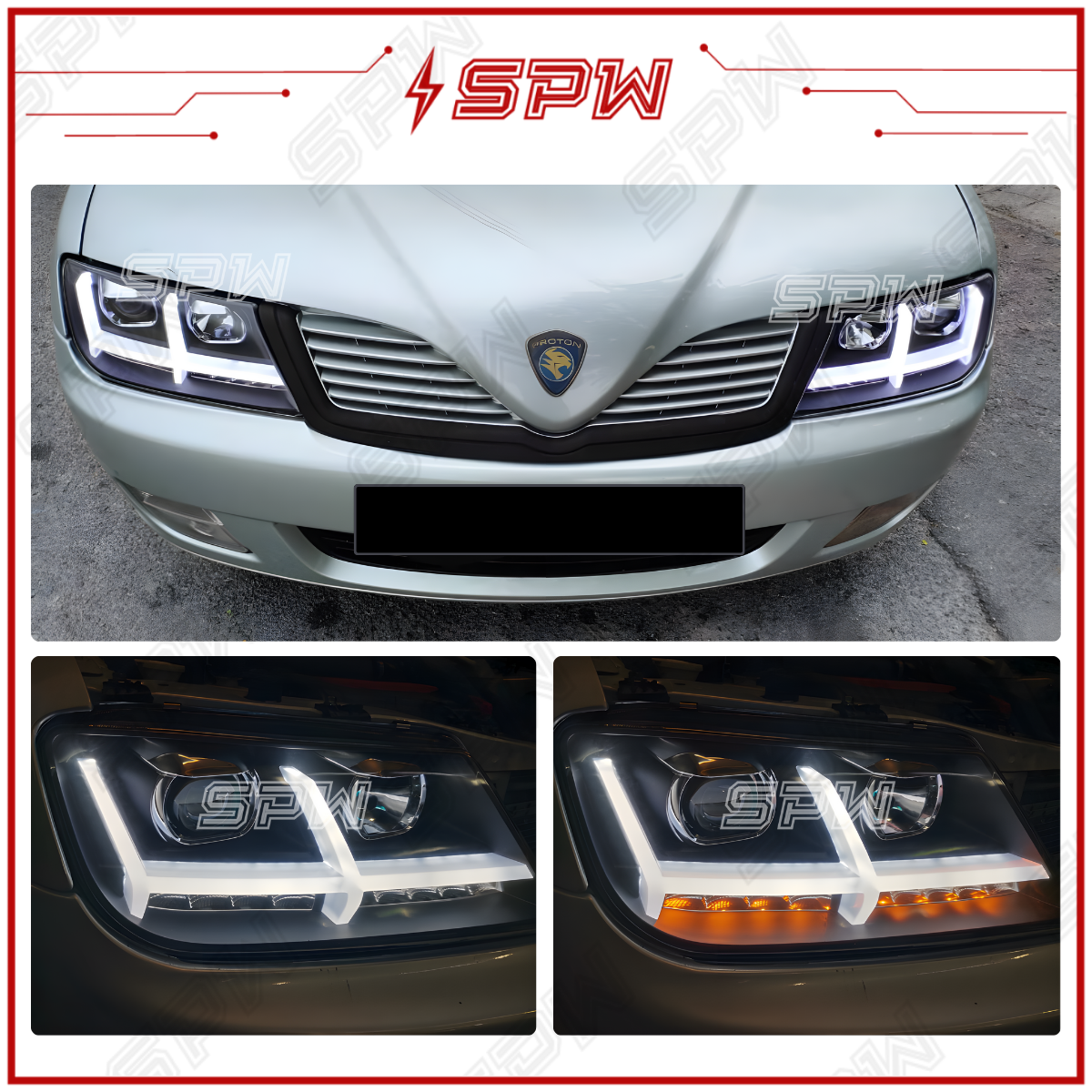 Proton Waja Vland Head Lamp Head Light Headlamp Headlight Audi-Design ...