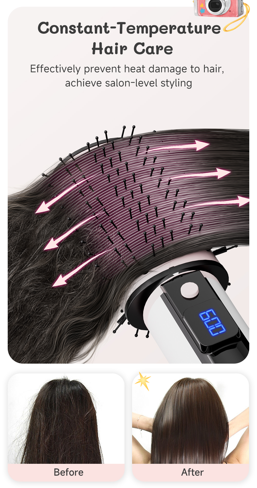 【Simplus×Butterbear】Hair Dryer Brush Dry & Wet 4-In-1 Styling Brush ...