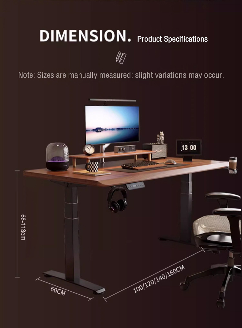 Meja Elektrik Electric Office Table Study Table Height Adjustable Meja ...