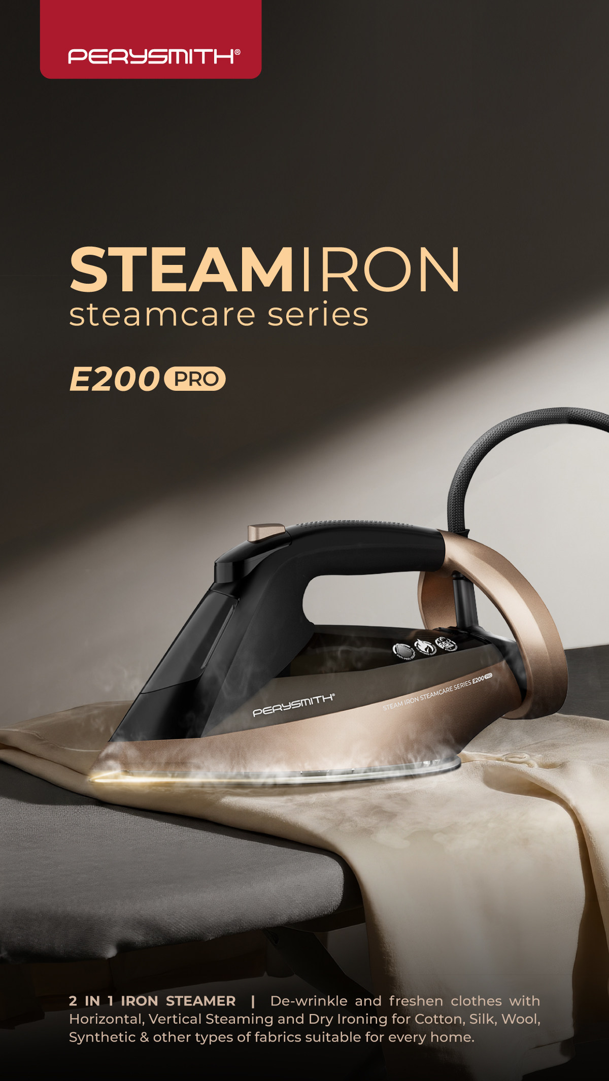 PerySmith Steam Iron SteamCare Series E200 Pro | Shopee Malaysia