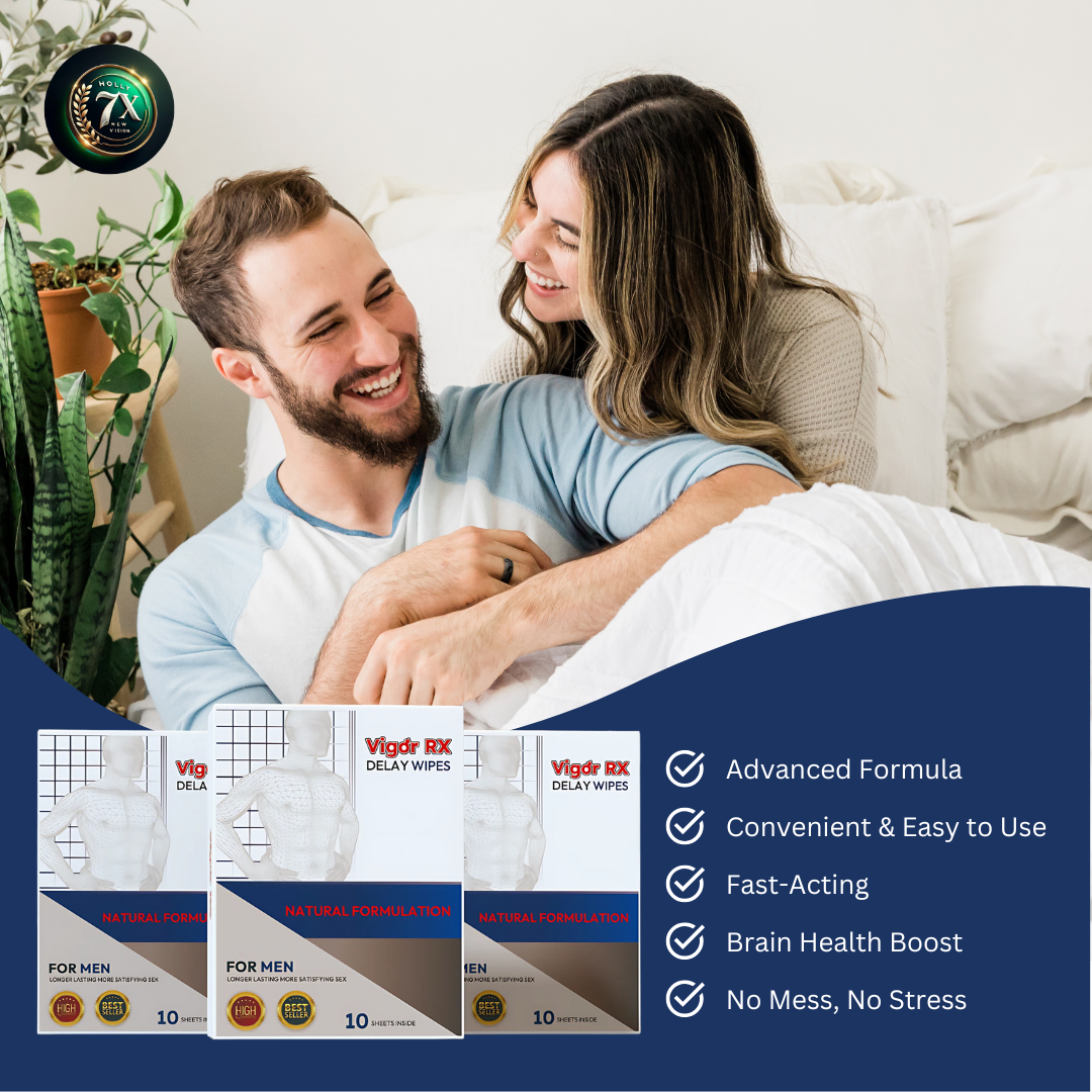 Vigor RX Natural Formula Delay Wipes for Men - Single Pack, Easy-to-Use, Fast-Acting, Brain ...