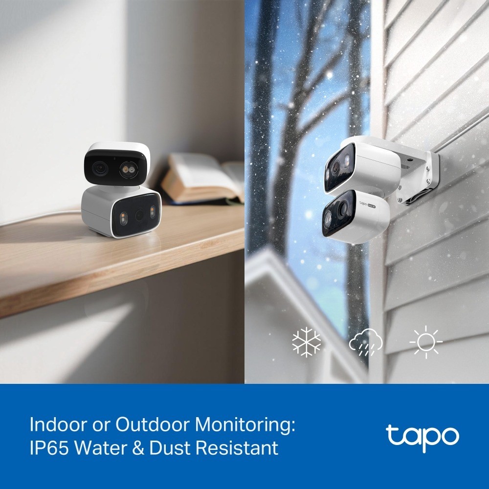 TP-Link Tapo C246D 3MP Dual Lens Indoor and Outdoor Wifi Security ...