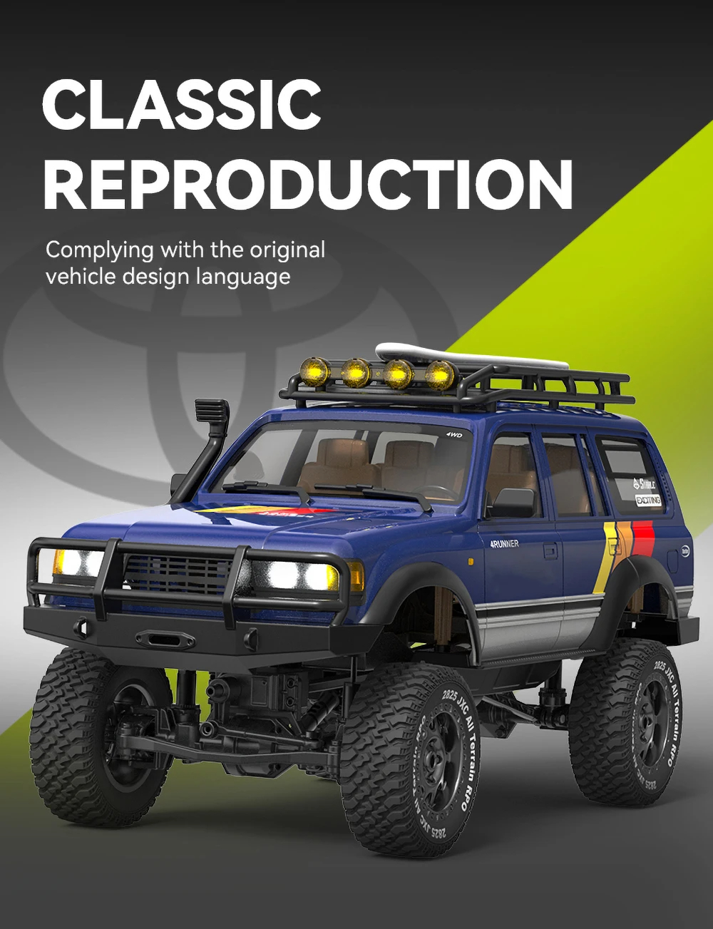 (NEW25) JXC V2 Toyota LC80 Land Cruiser Licensed Product Toyota 2.4GHz ...