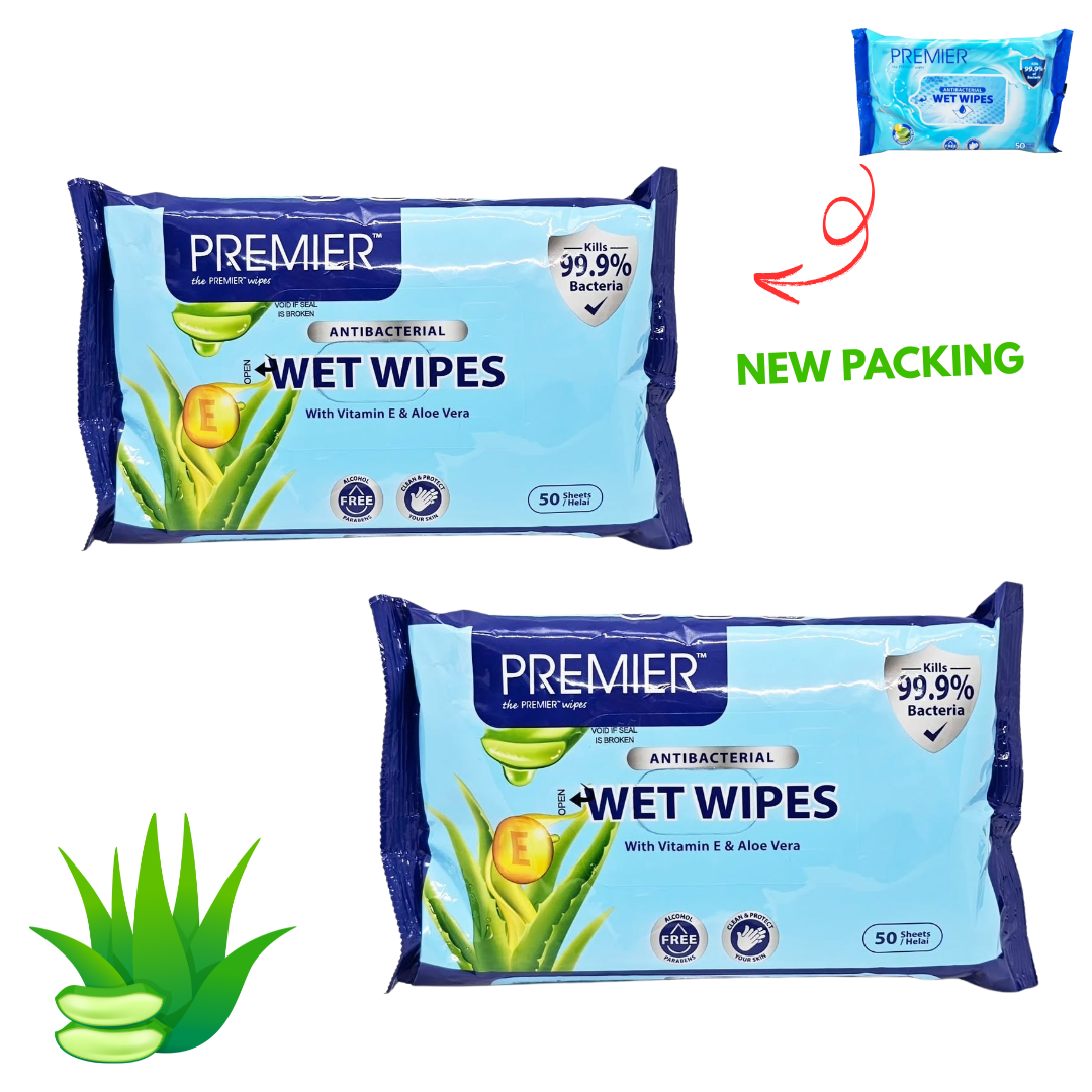 Premier Sanitizing Wipes Tissue (50 Sheets X 2PKT) | Shopee Malaysia
