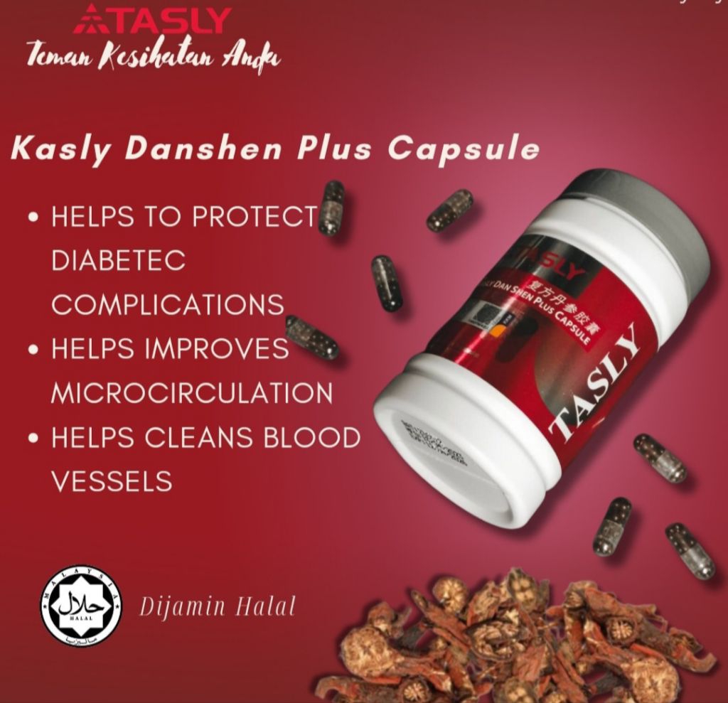 (1 Bottle)—Tasly Dan Shen Plus Capsule | Free Gifts🎁| HALAL | New ...