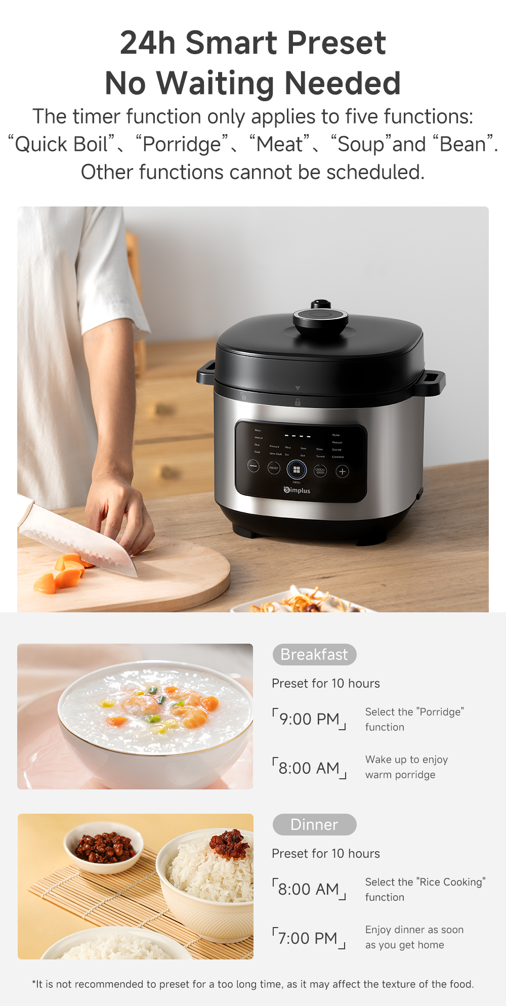 【New Launch】Simplus Pressure Rice Cooker丨6L Large Capacity丨70kPa High ...