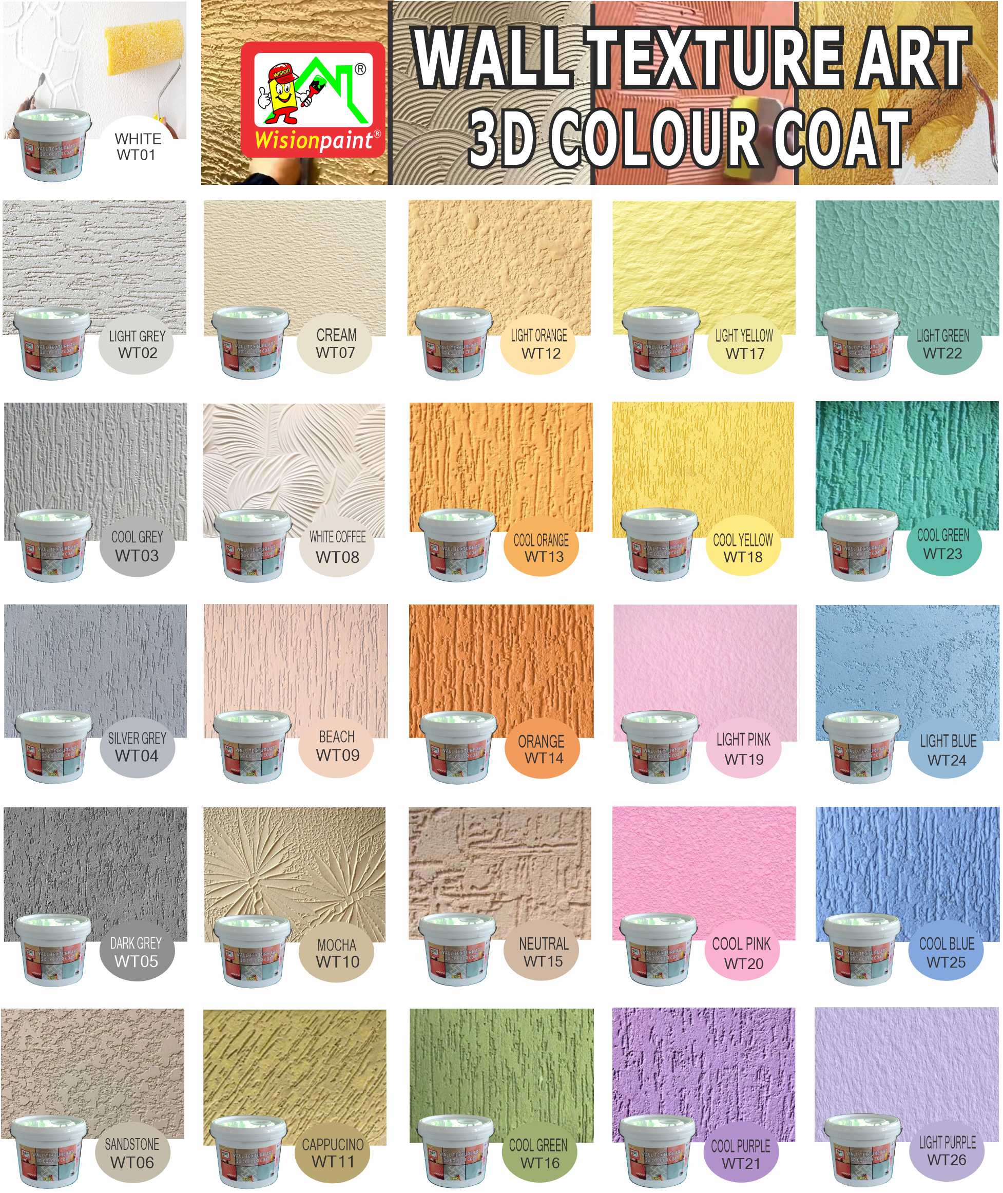 8KG ( WALL TEXTURE ART 3D COLOUR COAT ) textured paint wall texture ...