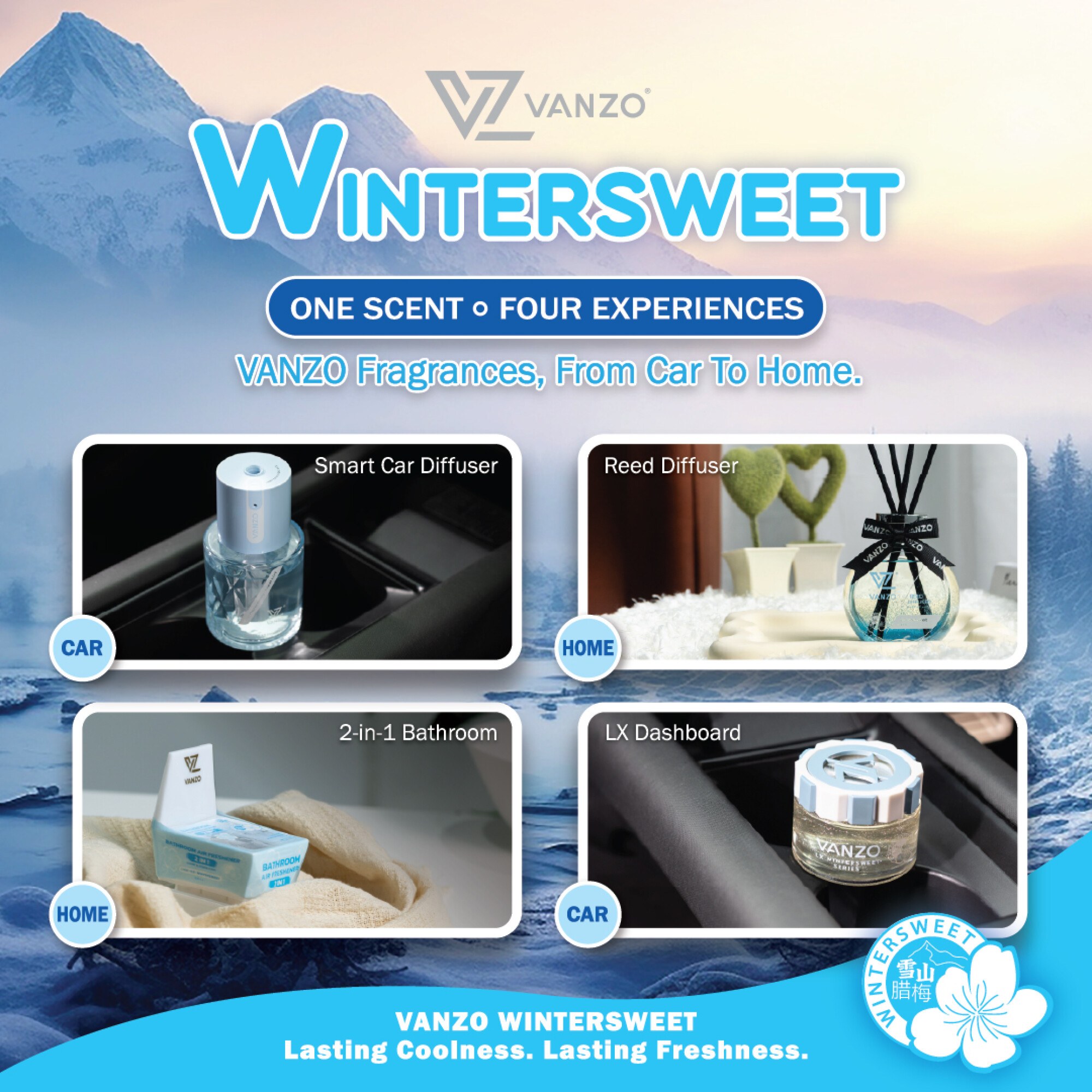 Vanzo Smart Car Diffuser Refill Pack-Wintersweet (100ml) | Shopee Malaysia