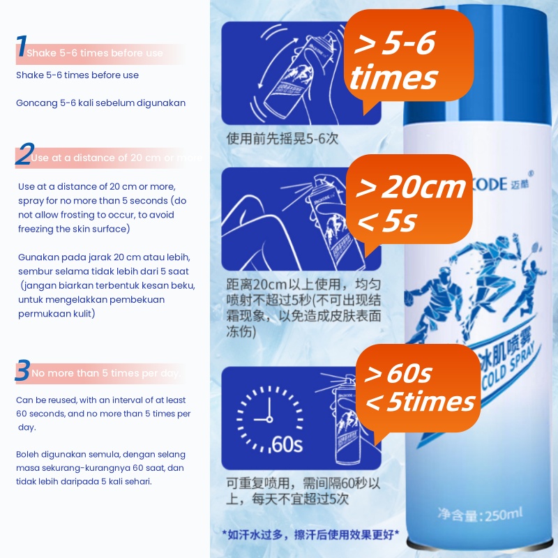 Cold spray - Sports Cold Spray sports injury relief spray, pain relief ...