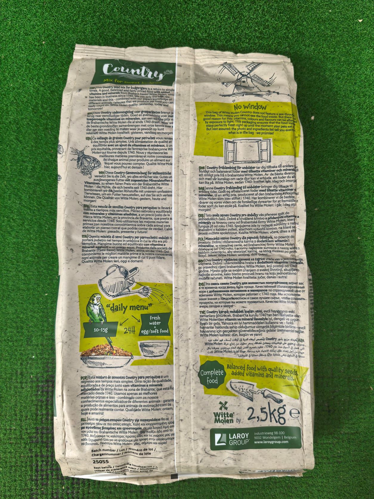 Witte Molen Country Budgie 600g / 2.5kg. Budgie Food. Bird Mix Seed ...