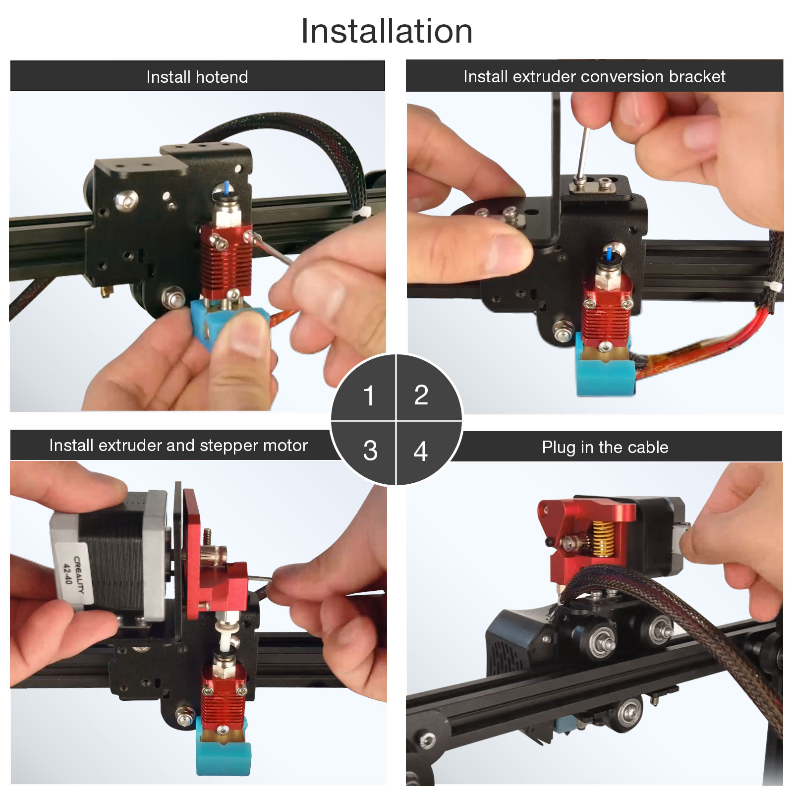 3D Printer Ender 3 Direct Drive Upgrade Conversion Bracket for Ender 3 ...