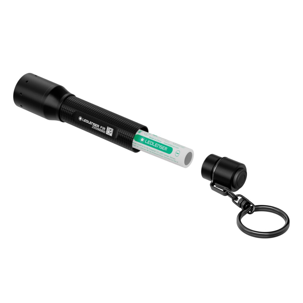LED LENSER P3R Mini Rechargeable Flashlight 200 Lumens Keyring (100% ...