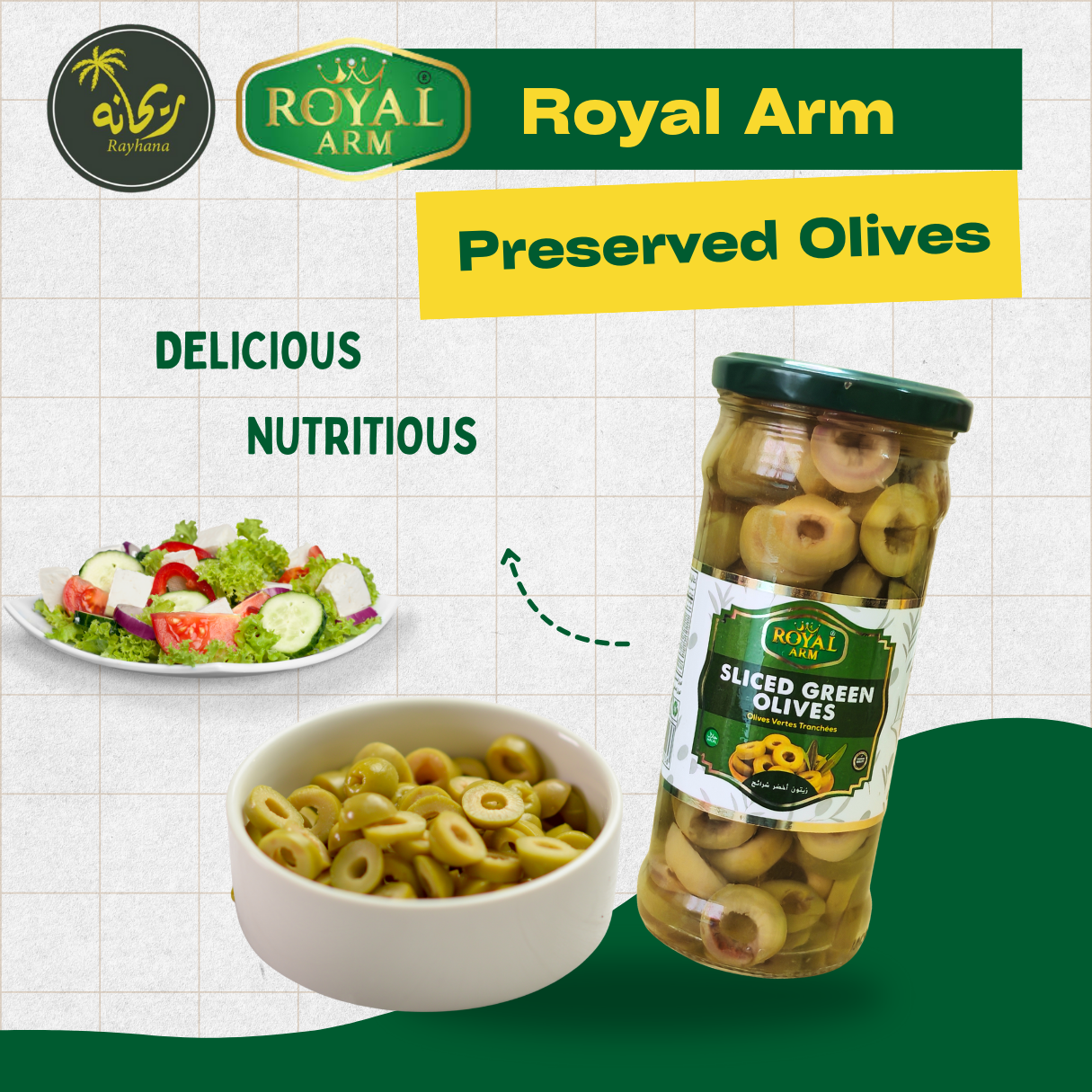 Royal Arm Sliced Olive Pickles / Sliced Green Olive / Sliced Black ...