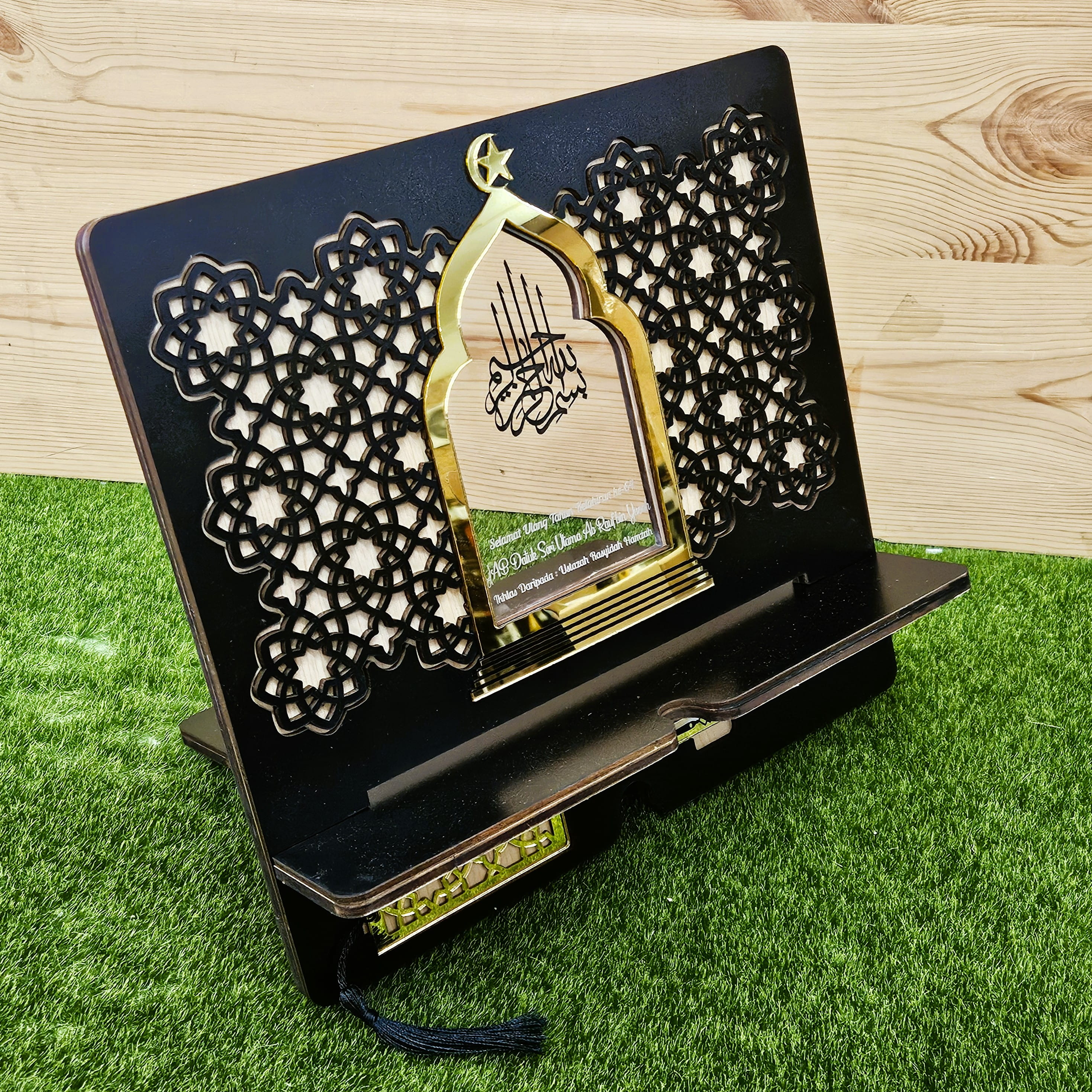 Laser Ukir Studio Rehal Hibrid Special Edition Black Pine Gold Wooden ...