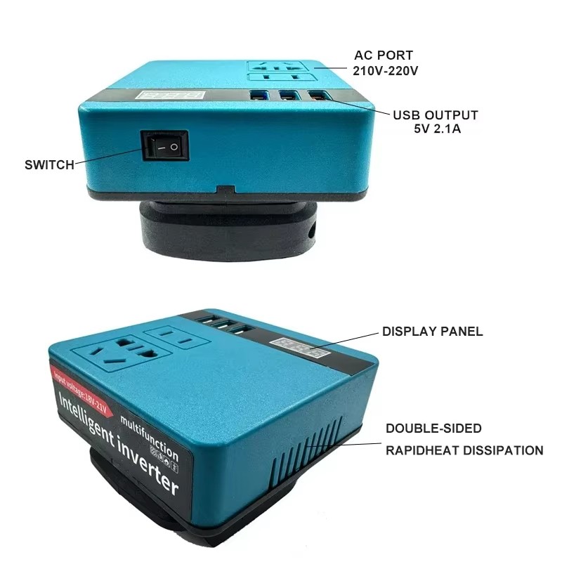 Portable Power Inverters Lithium Battery Inverter lnverter 18v to 220v ...